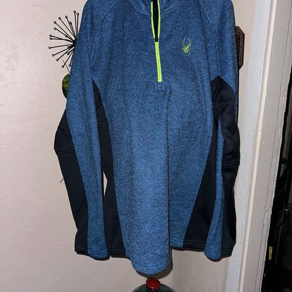 Spyder | Shirts | Spider Bandit Xxl Half Zip Gorgeous Tweed Blue Knit ...